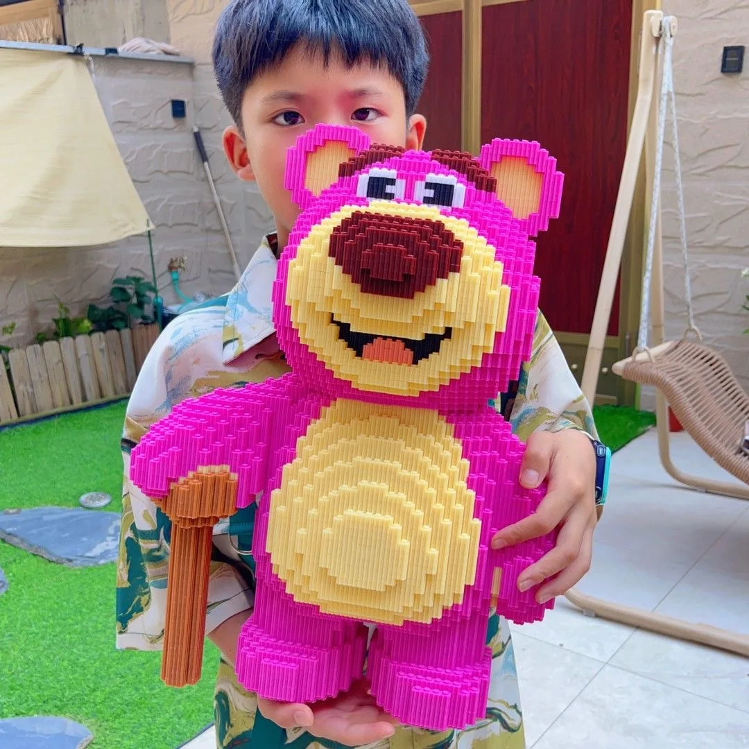 43cm-Giant-Strawberry-Bear-Building-Blocks-8500pcs-DIY-Children-s-Adult ...