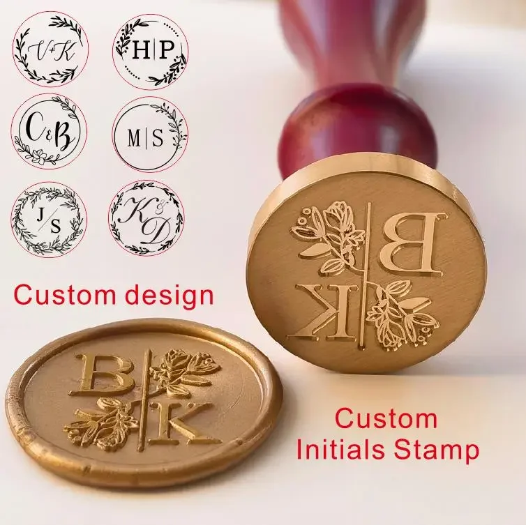 Personalized-Wedding-Wax-seal-stamp-with-2-initials-Custom-wedding ...