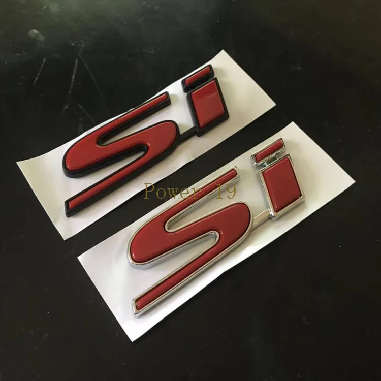3d Auto Car Styling Si Logo Abs Badge Chrome Sticker Emblem For Civic ...