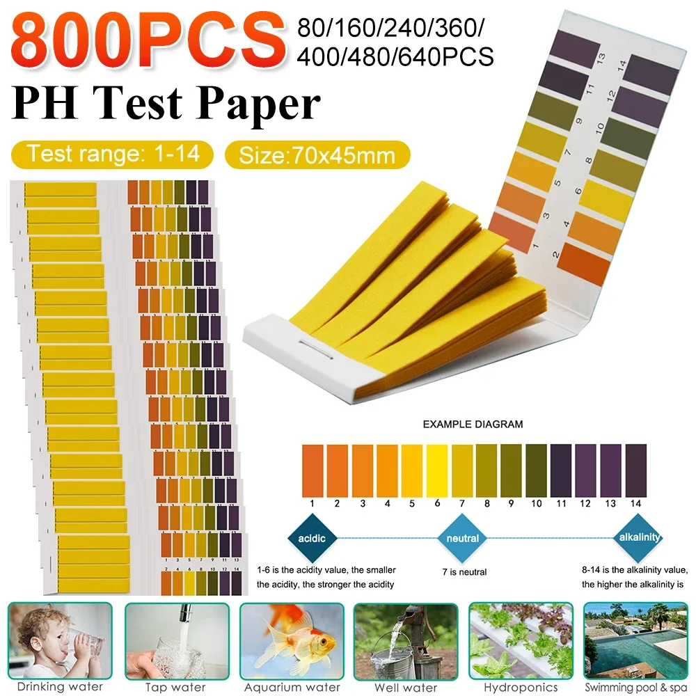 80-800PCS-Professional-1-14-pH-Litmus-Paper-Ph-Test-Strips-Water ...