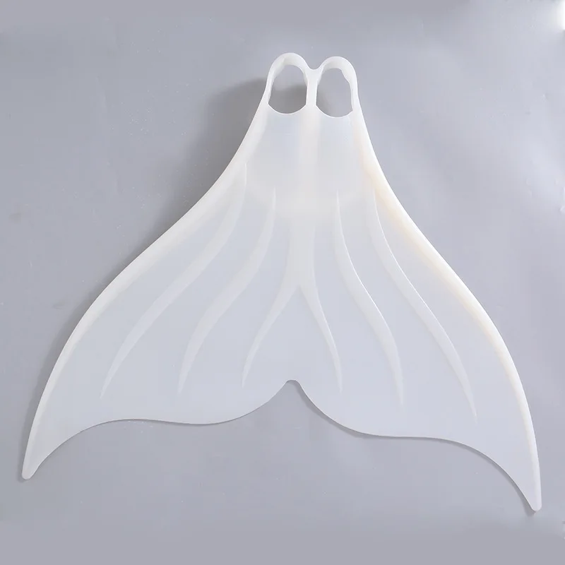 White Silicone Monofin Mermaid Fins Single Fins Adult Free Diving ...