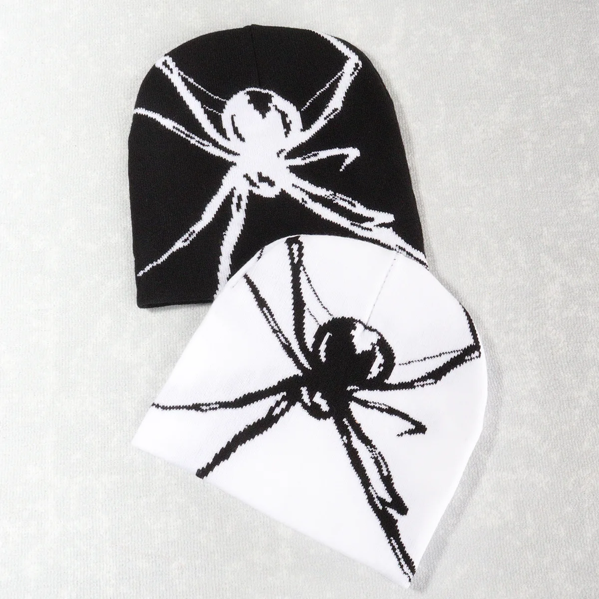 2023-New-Knitting-Spider-Web-Design-Hat-for-Men-Women-Pullover-Pile-Cap ...
