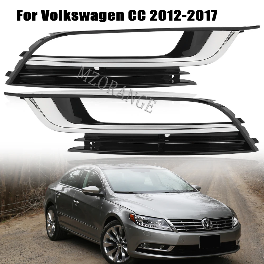 For-VW-Passat-CC-2012-2013-2014-2015-2016-2017-Fog-Light-grille-Cover ...