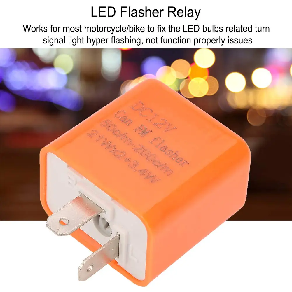 12V-2-Pin-LED-Flasher-Motorcycle-Blinker-Frequency-Relay-Turn-Signal ...