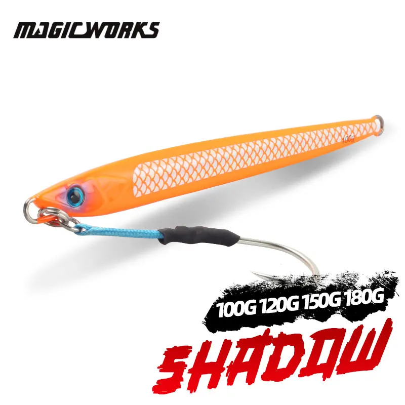 Magic Works Lures for Fishing Metal Jig 100g 120g 150g 180g Sea Fishing ...