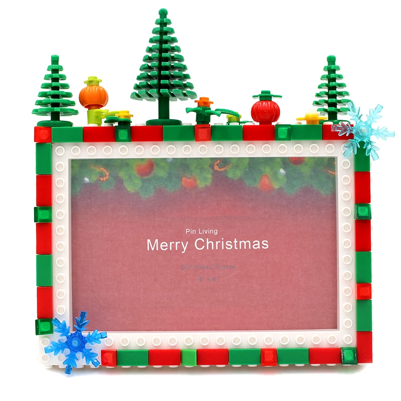 PinLiving Christmas Diy Photo Frame Building Blocks Picture Display ...