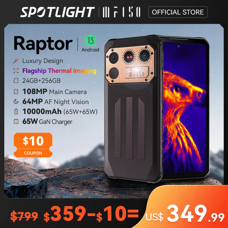 [World Premiere] IIIF150 Raptor Rugged Smartphone Thermal Imaging 6.8 ...