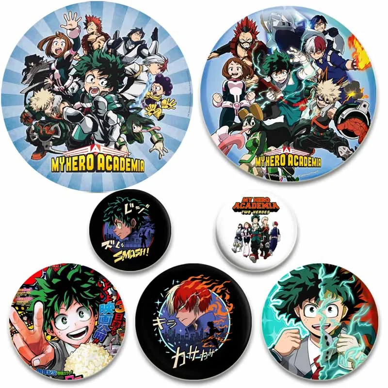 Insignias My Hero Academia Izuku All Might Shoto, alfileres de solapa ...