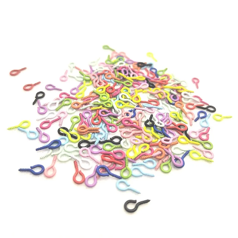 100pcs-Small-Tiny-Mini-Eye-Pins-Eyepins-Hooks-Eyelets-Screw-Threaded ...