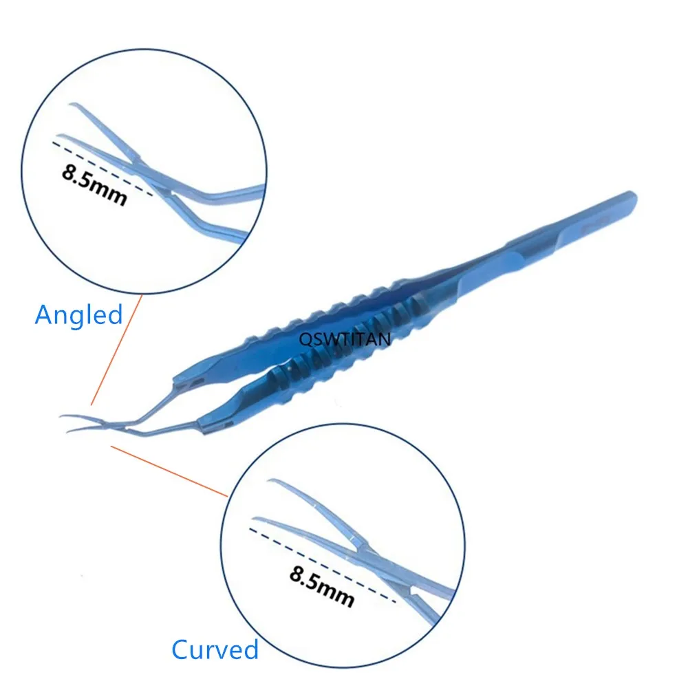 Titanium Utrata Capsulorhexis Forceps Micro Forceps Curved Angle Micro ...
