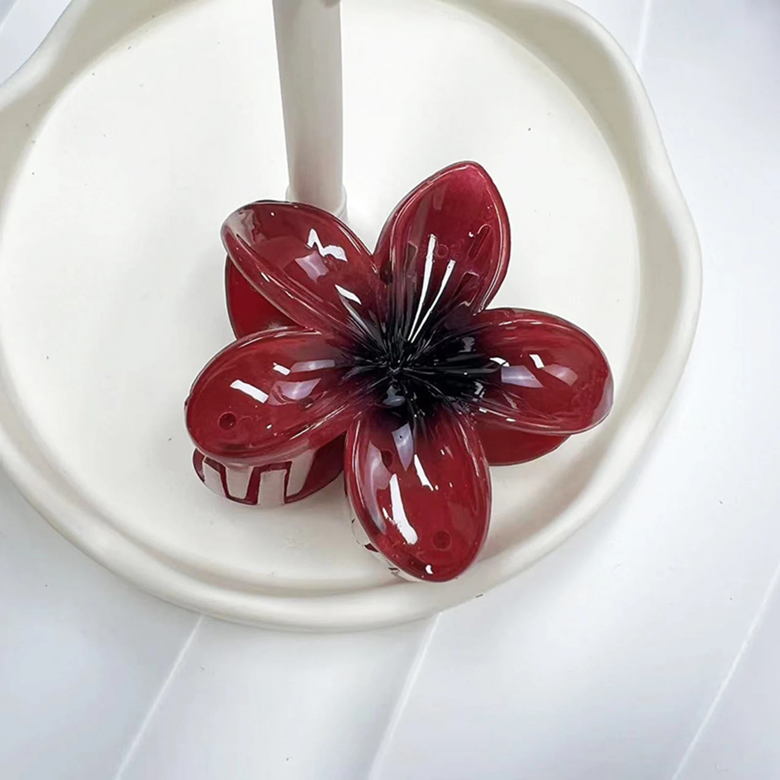 Pinzas-para-el-cabello-con-flor-roja-degradada-accesorios-para-el ...
