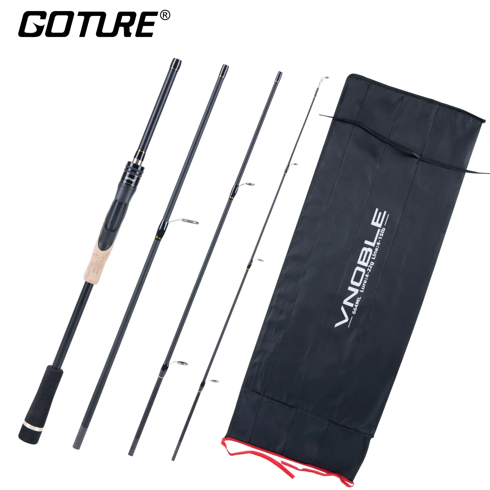 Goture-VNOBLE-Spinning-Casting-Fishing-Rod-24T-Carbon-Fiber-ML-Power ...