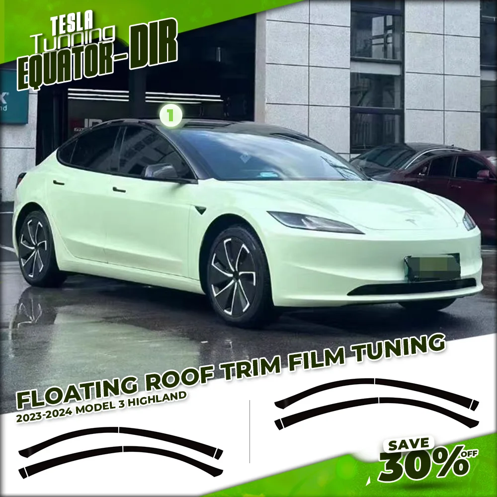 Car-Sticker-For-Tesla-Model-3-Highland-2024-Floating-Roof-Wrapping-Film ...