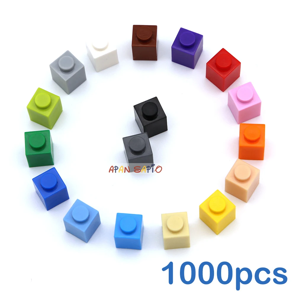 1000pcs 1x1 Dots DIY Building Blocks Thick Figures Bricks Educational ...