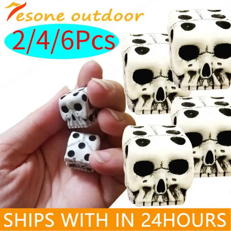 2-4-6Pcs-Skull-Dice-6-Sided-Bone-Resin-Skull-Dice-Scary-Unique-Gift ...