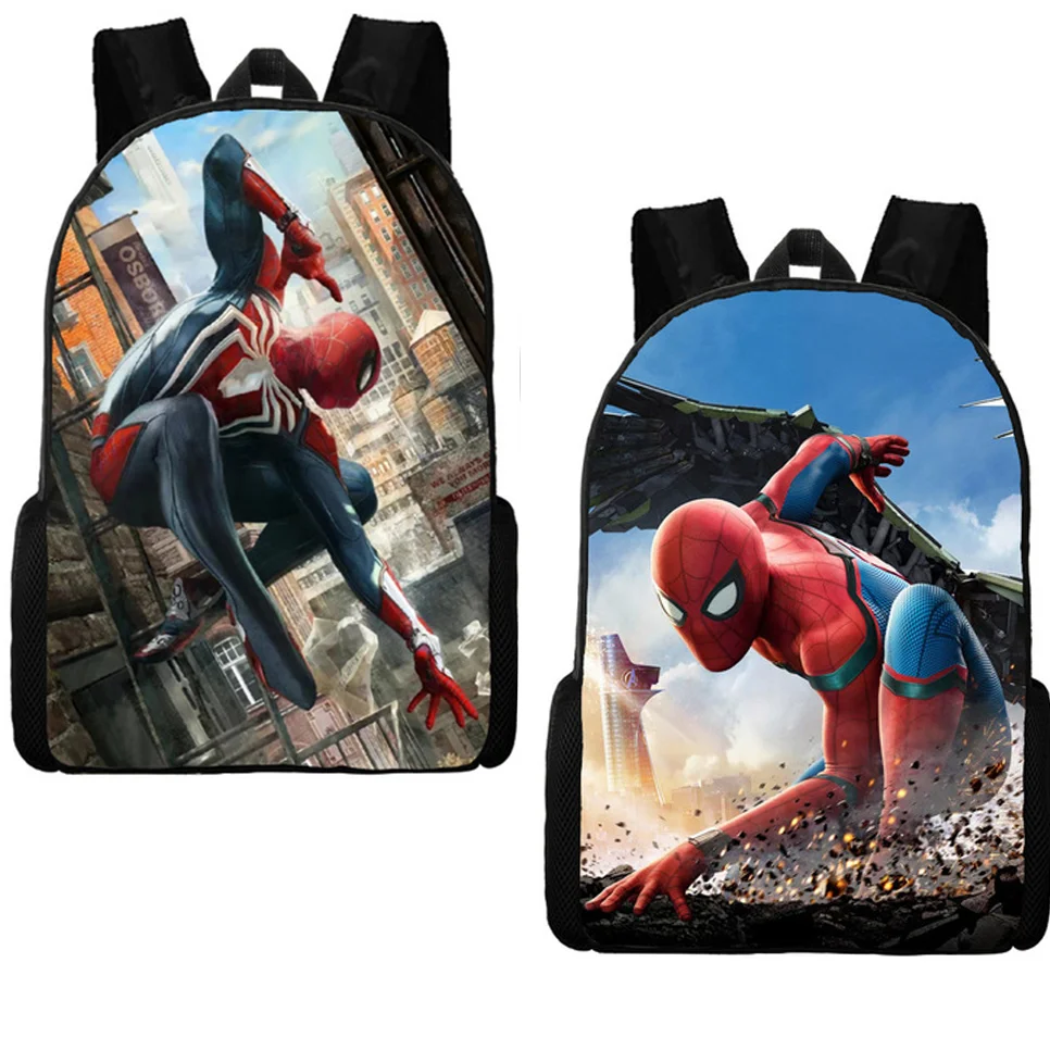 Spider-Man 3Pcs/Set Kids Backpack FigureAnime Colorful Print Marvel ...