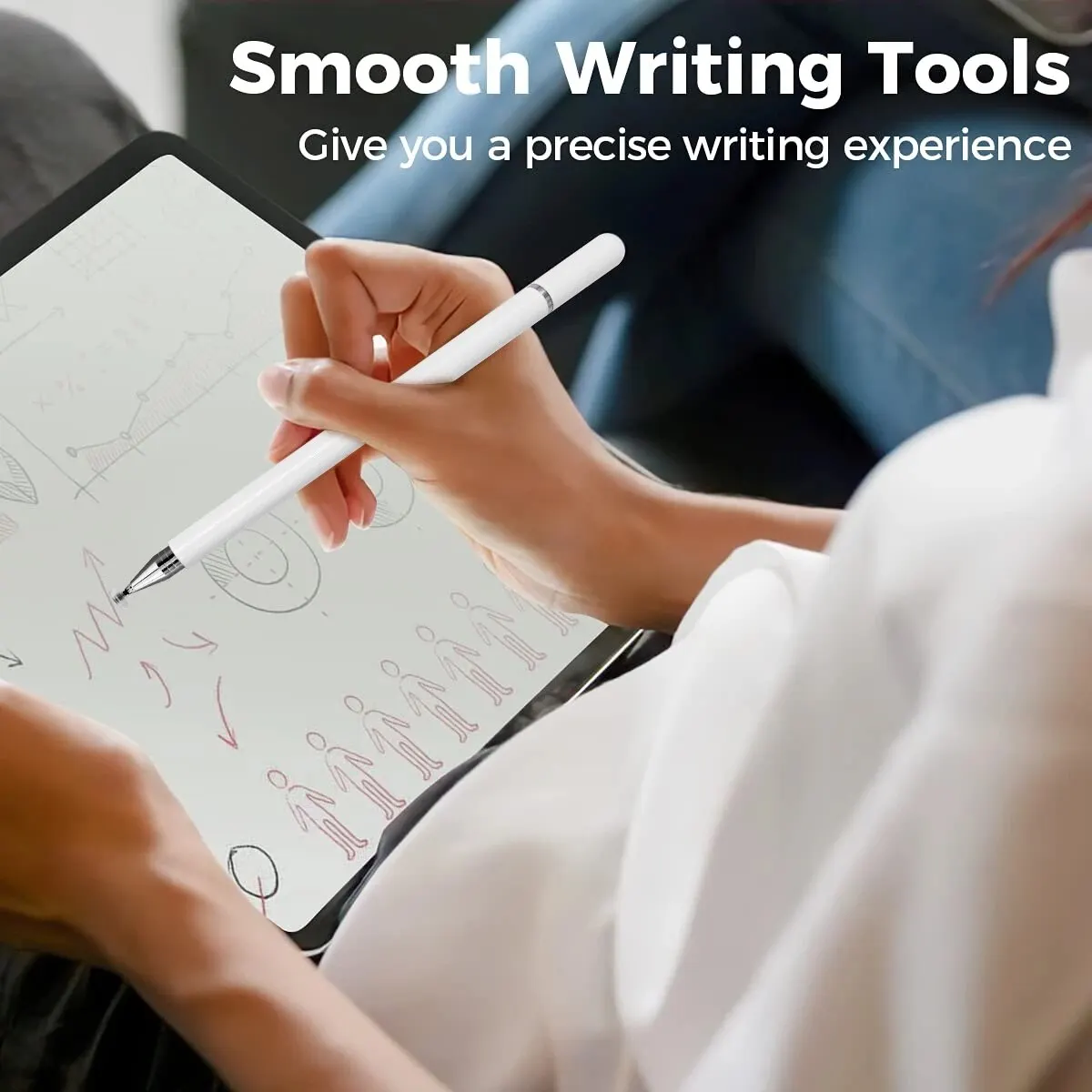 2-In-1-Stylus-Pen-For-Smartphone-Tablet-Drawing-Capacitive-Pencil ...