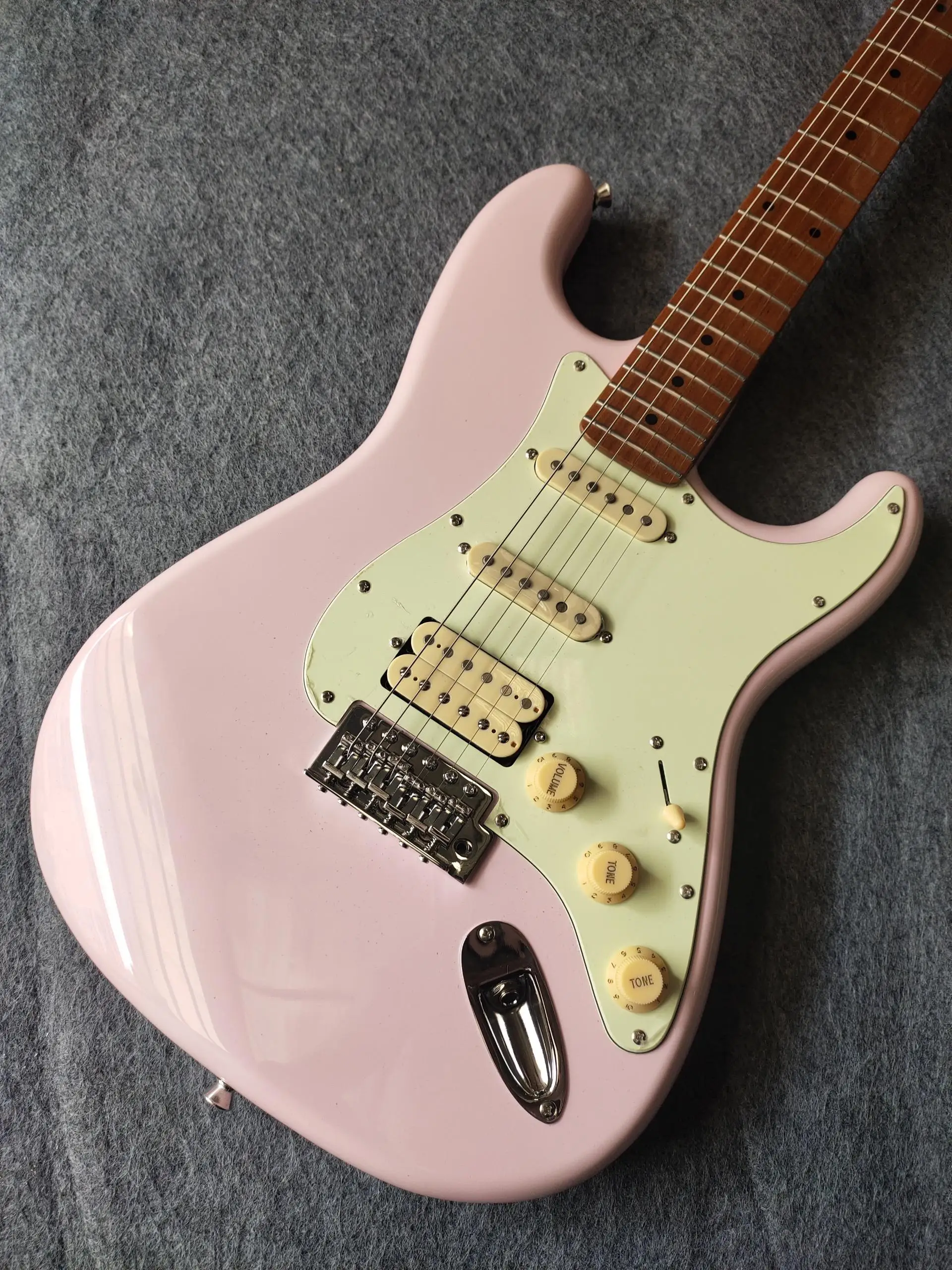 High-Quality-Beautiful-Electric-Guitar-Guitarra-Pink-Alder-Body-Roasted ...