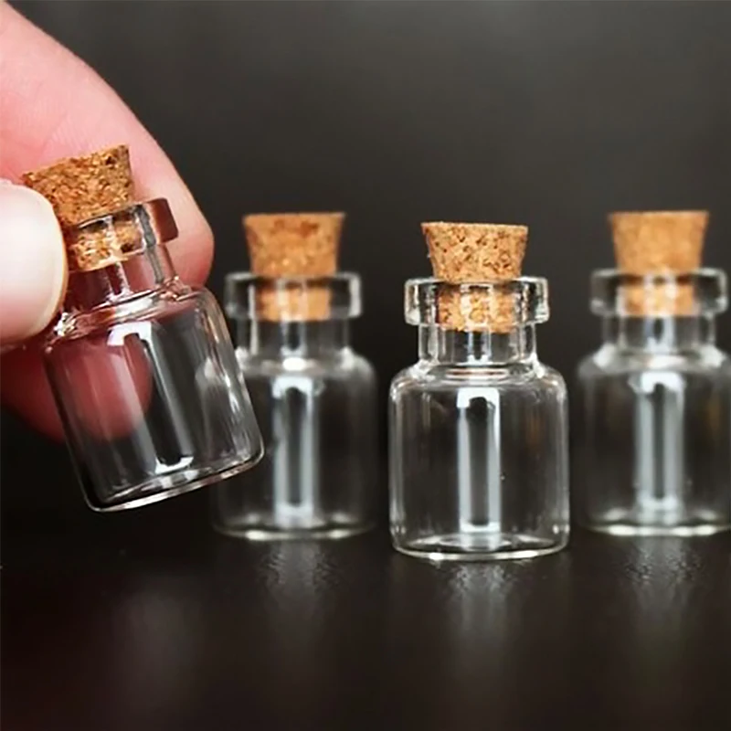 Mini-Clear-Glass-Bottles-with-Clear-Cork-Stopper-Message-Bottles-Empty ...