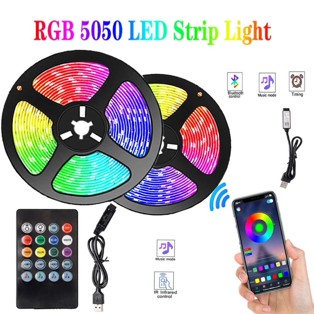 Led Strip Lights Music Sync 20 | Led Bluetooth Strip Lights - Rgb 5050 ...