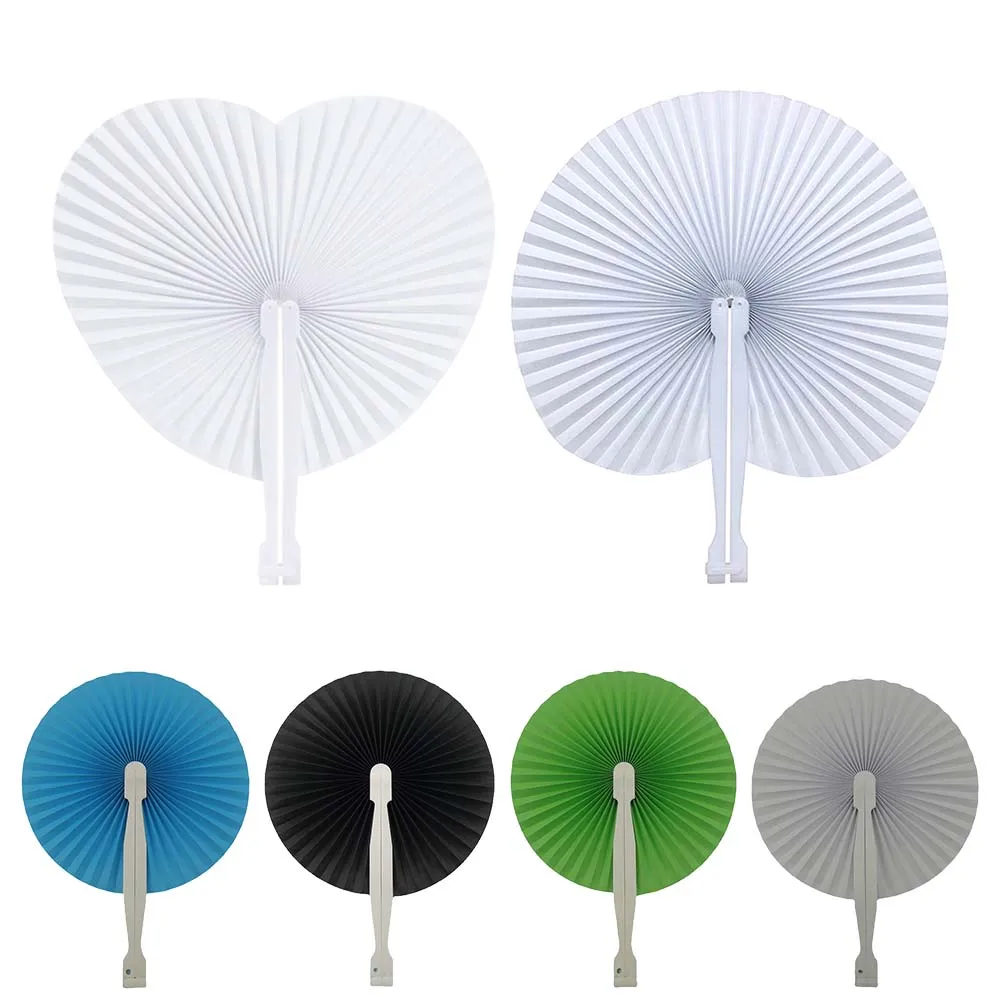 30Pcs-White-Folding-Fan-Blank-Heart-Shape-Fan-Festival-Hand-Fan-Party ...