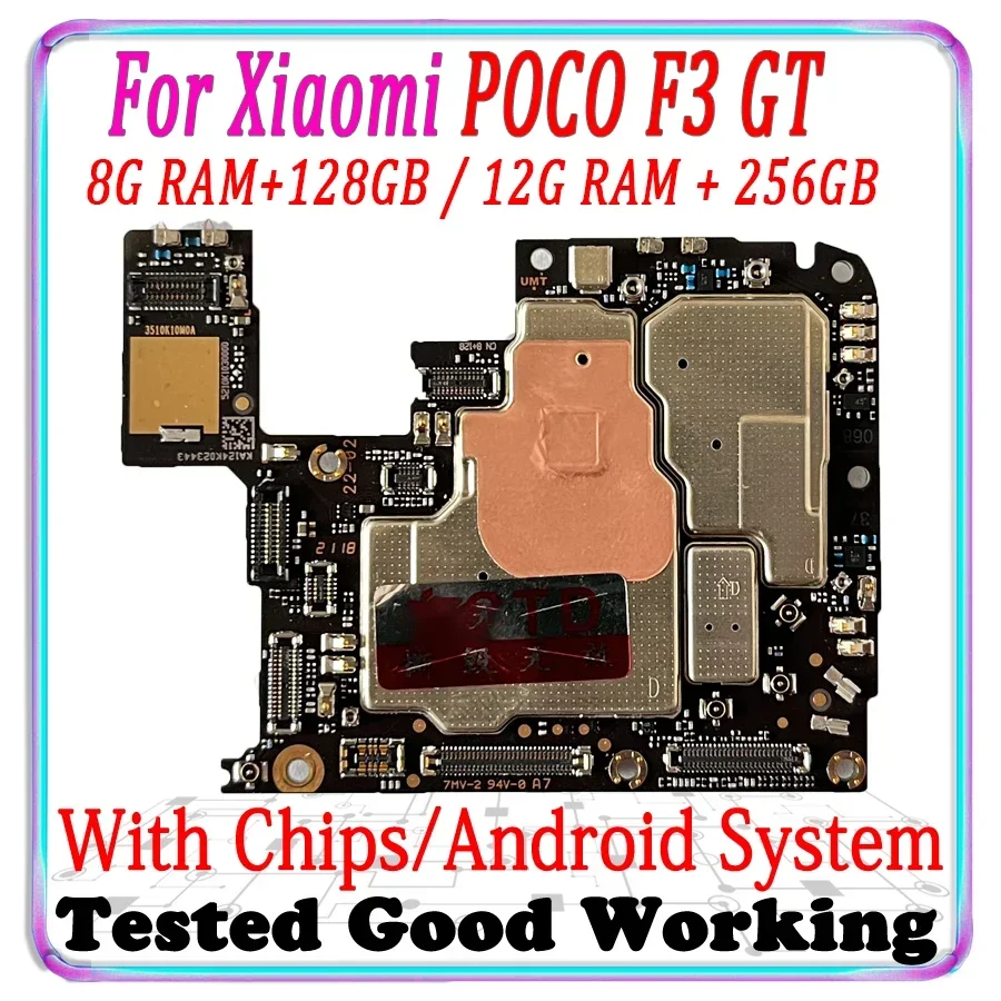 128GB 256GB Unlocked Mainboard For Xiaomi POCO F3 GT Motherboard For ...