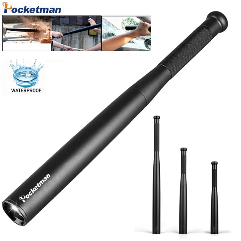 Portable-Baseball-Bat-LED-Flashlight-Aluminum-Alloy-Torch-Super-Bright ...