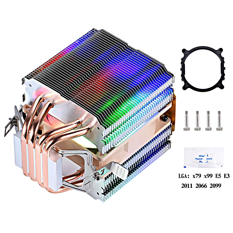 PC-Radiator-Twin-Towers-4-Heat-Pipe-Air-cooled-CPU-Cooling-Fan-Suitable ...