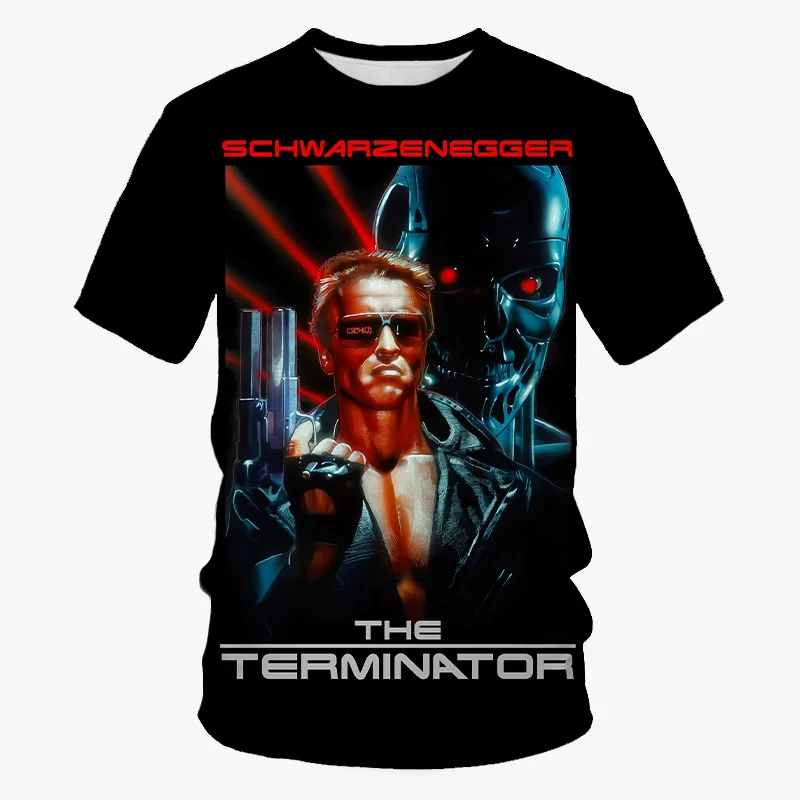 Camisetas-con-estampado-3D-de-pel-cula-cl-sica-Terminator-de-verano ...