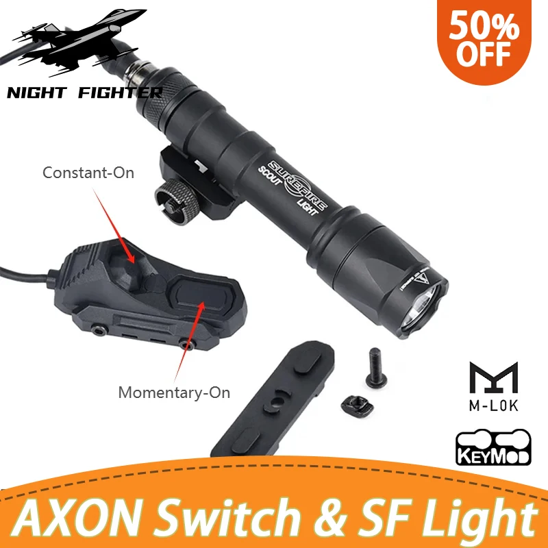 Tactical-Surefir-Flashlight-SF-M300-M600-Weapon-Light-AXON-Switch-Fit ...