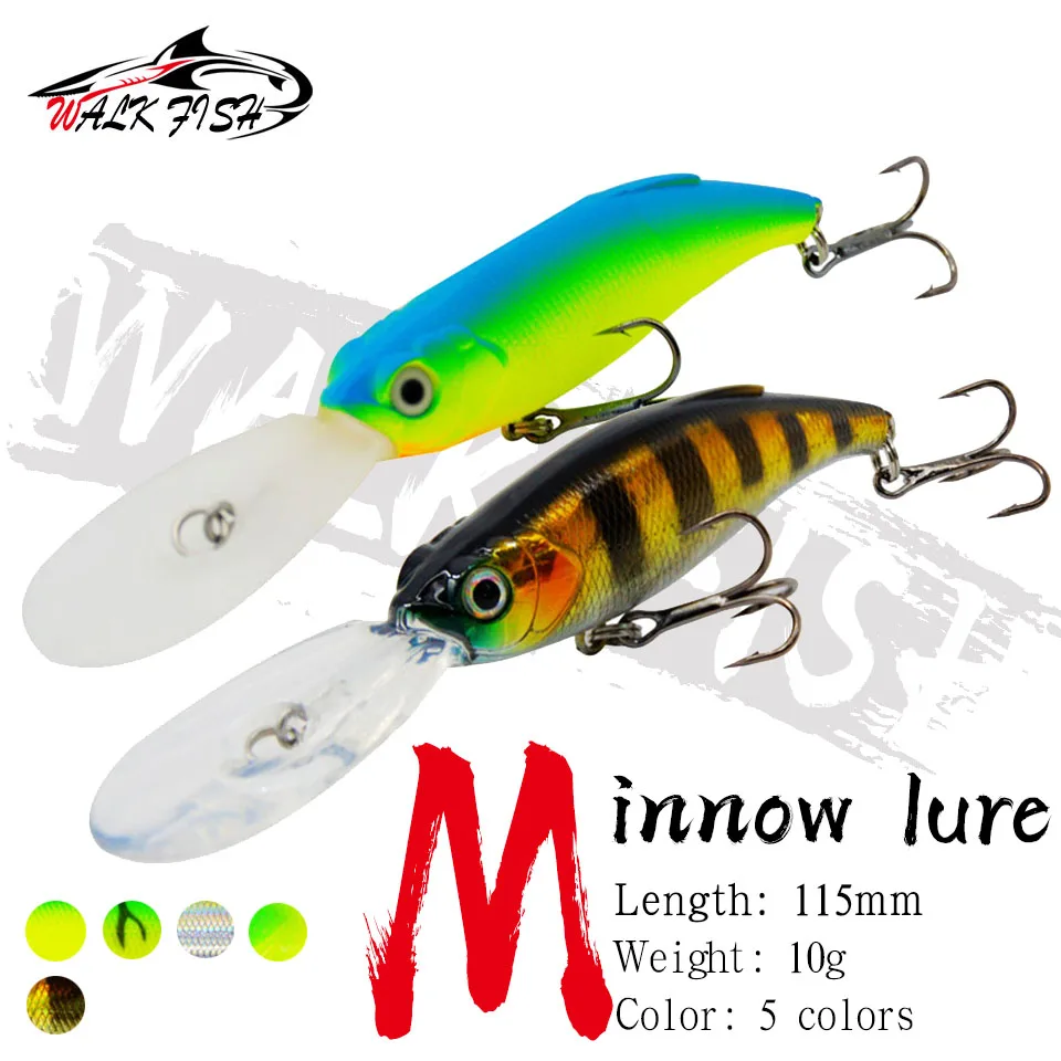 WALK-FISH-1PCS-Fishing-Lure-Minnow-Swimbait-Artificial-Bait-Hard-Bait ...