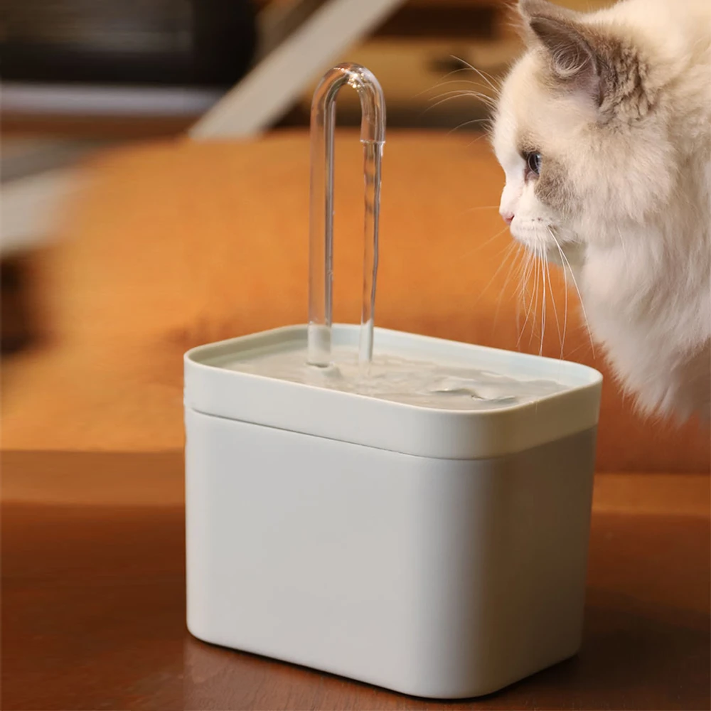 Cat Water Fountain Auto Filter Usb Electric Mute Cat Drinker Bowl 1.5l ...