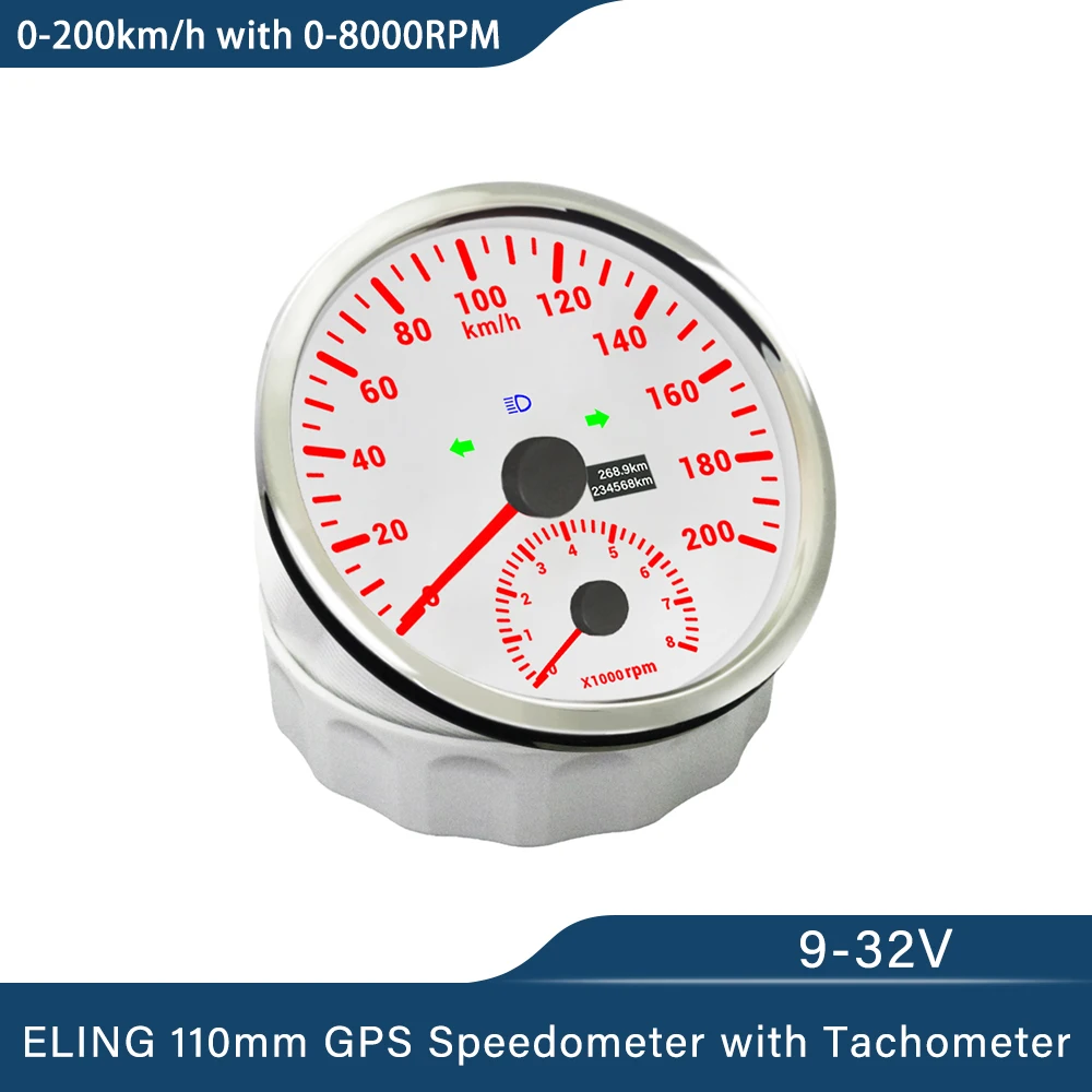 Boat Fenders Instrument Cluster Speedometer With LCD Gauge & Chrome ...