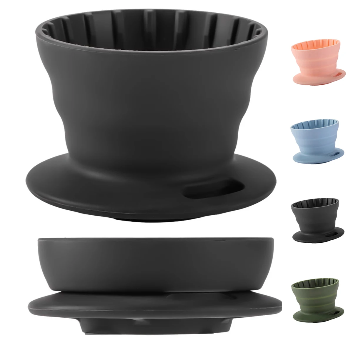 Leeseph Collapsible Coffee Dripper, Reusable Silicone Coffee Filter ...