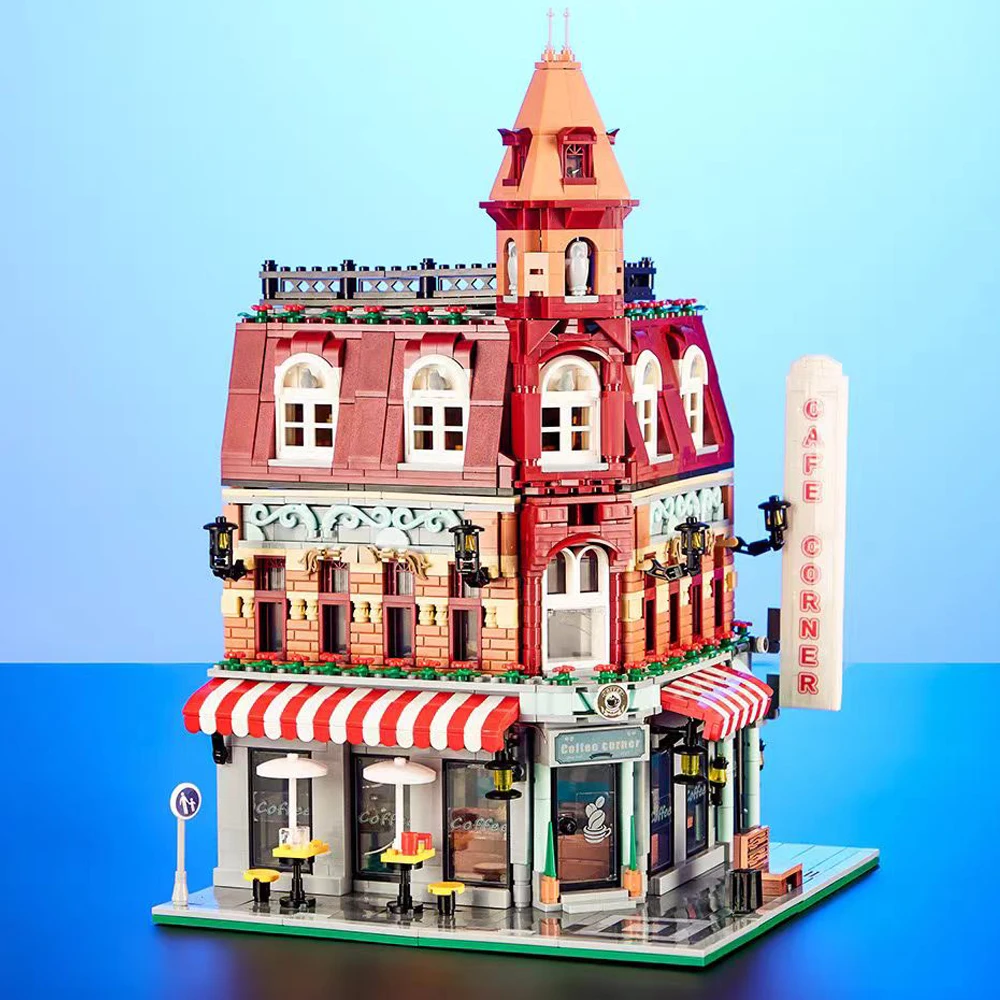 JQ10001 Creative Expert Hot Sales Street Views Cafe Corner 1950pcs Mini ...