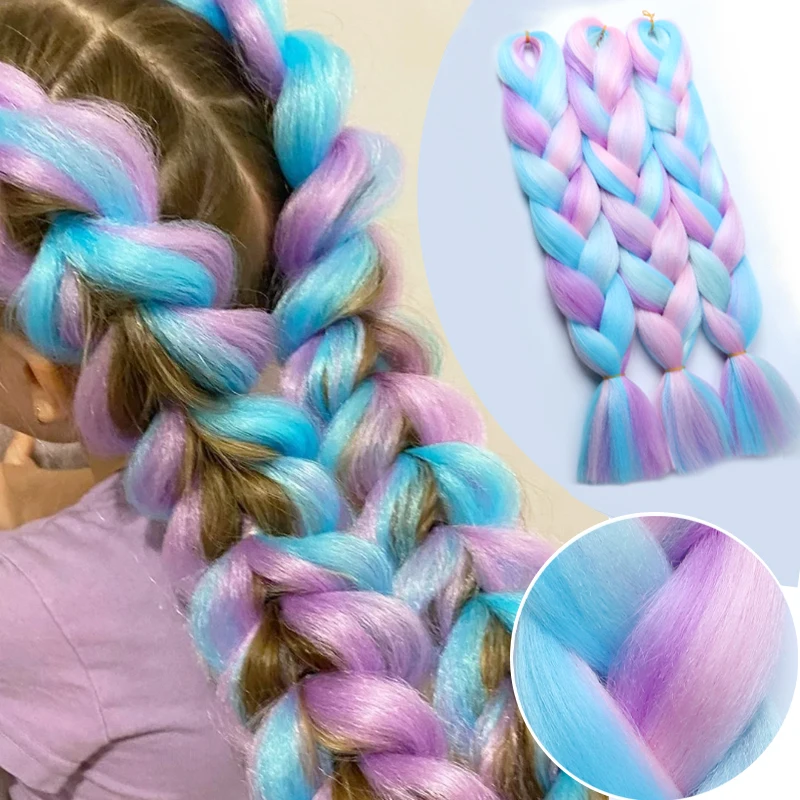 Braiding Hair Extension 24 Inch 3 Packs Synthetic Profession Jumbo ...
