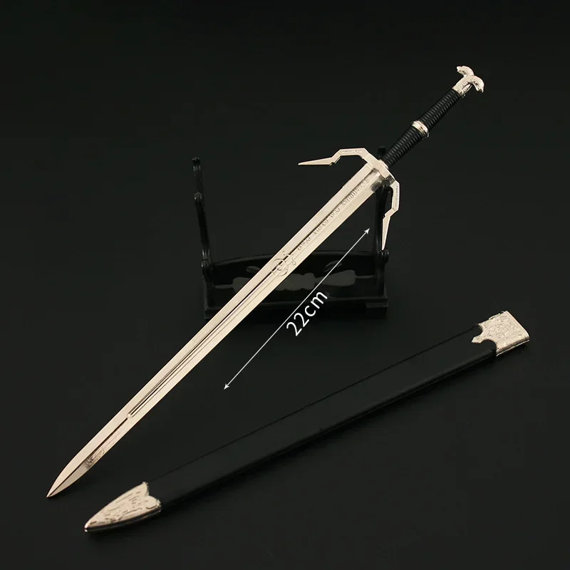 Geralt-Weapon-Witcher-Wild-Hunt-White-Wolf-Steel-Sword-22cm-Game ...