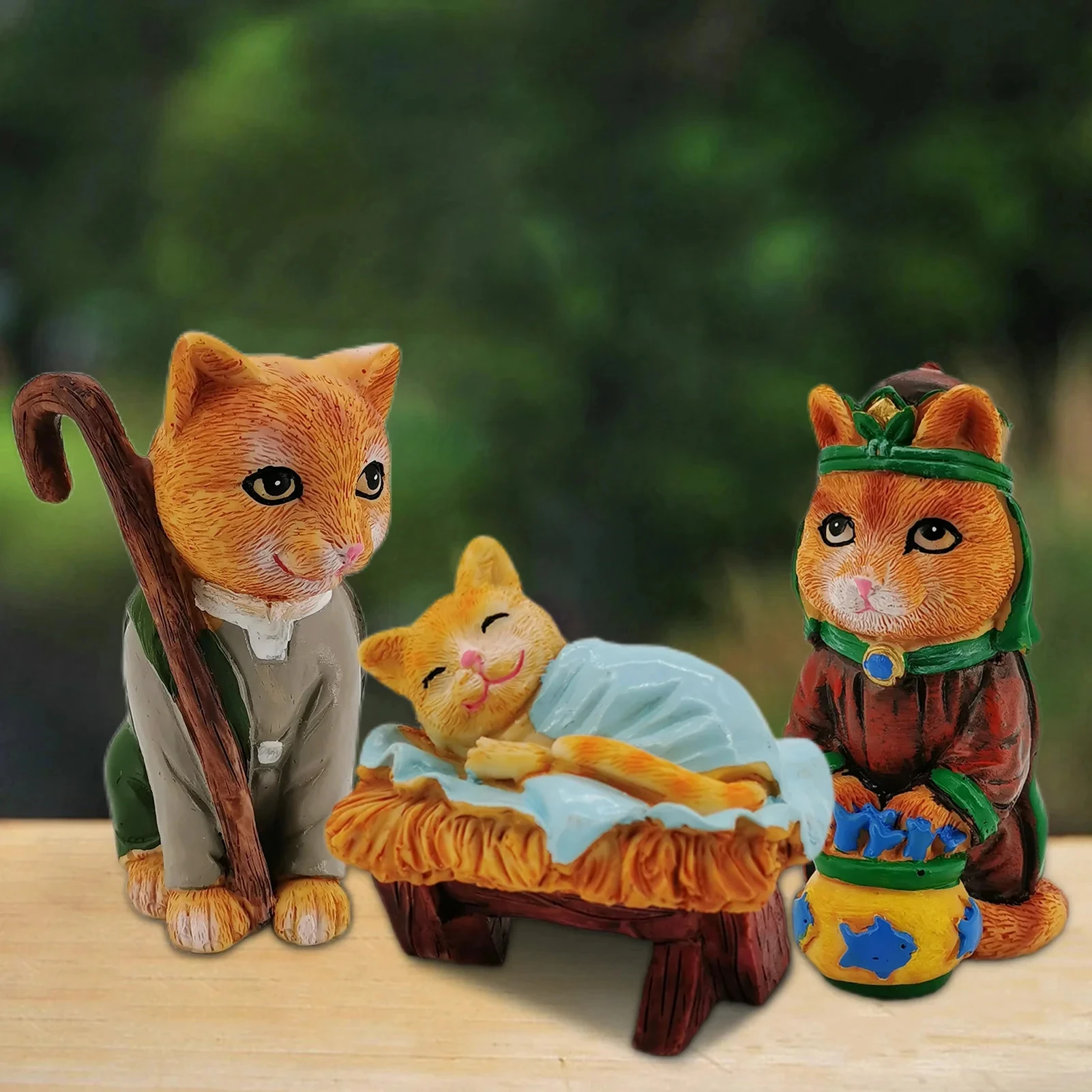 Nativity-Royal-Cats-Christmas-Decoration-Resin-Crafts-Animal-Cat ...