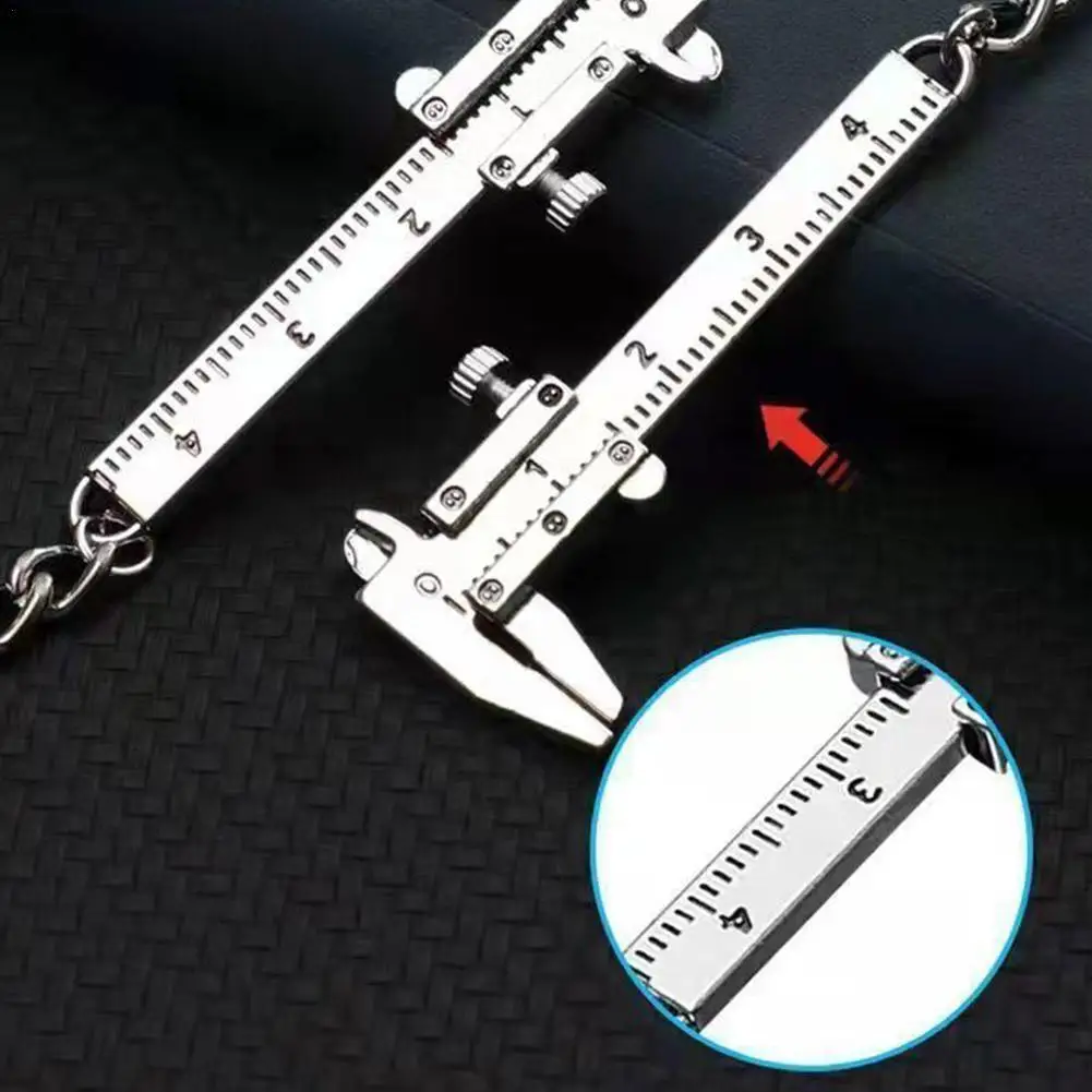 Portable-Mini-Vernier-Caliper-Keychain-Mini-Metal-Ruler-Car-Key-Chain ...