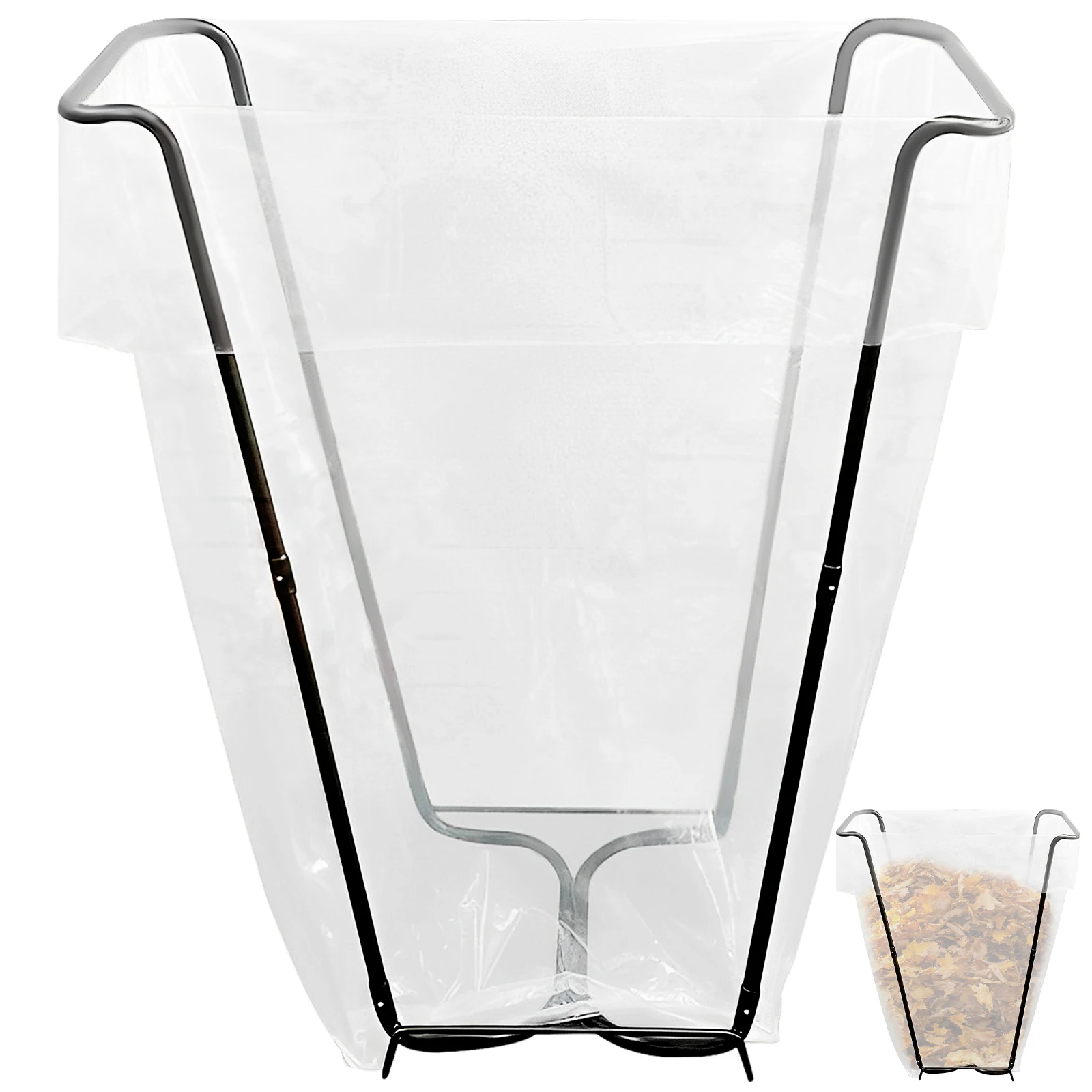 New-Garden-Trash-Bag-Holder-Heavy-Duty-Metal-Outdoor-Leaf-Bag-Holder ...