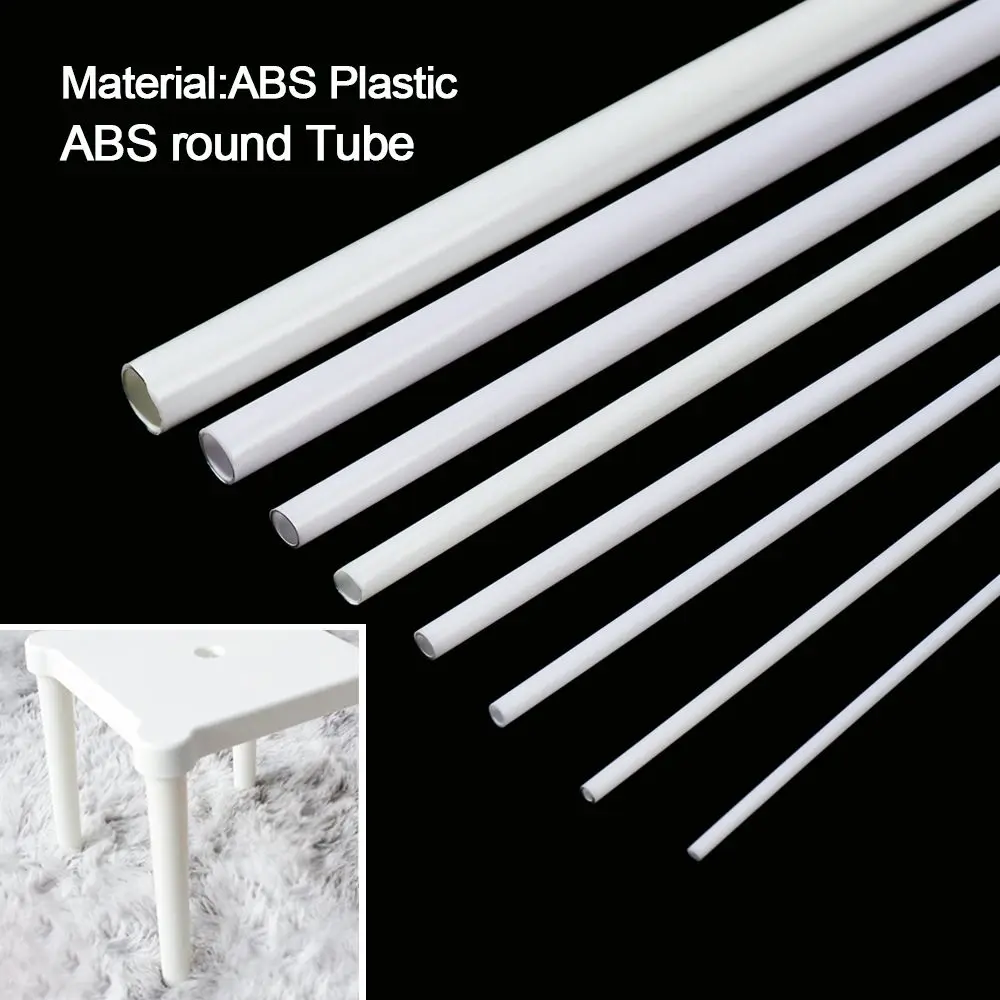 10pcs ABS Round Tube Plastic Hollow Tube diameter 2mm/2.5mm/3mm/4mm/5mm ...