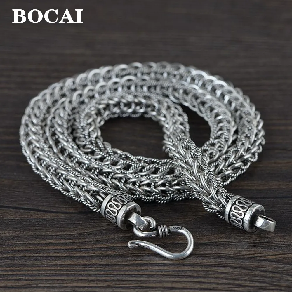 BOCAI-New-Real-Solid-S925-Pure-Silver-Jewelry-Fashion-Necklace-for-Men ...