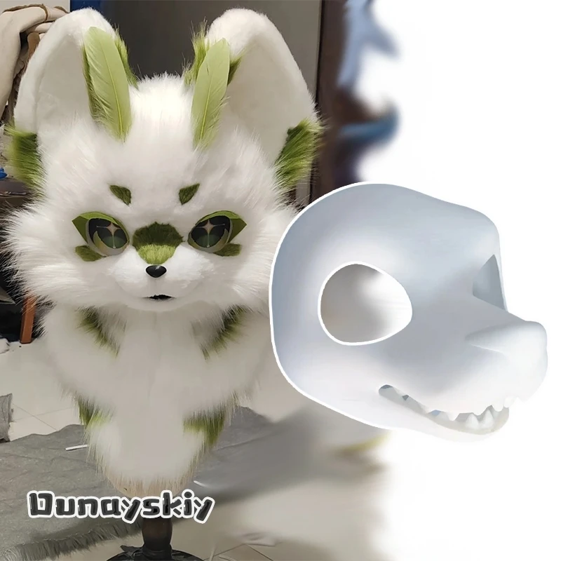 3D Animal Furry Cosplay Dog Skull Kigurumi Props Polylactic Acid Mask ...