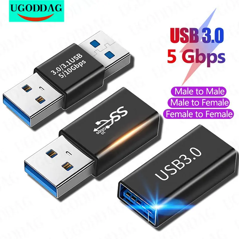 USB-3-0-Adapter-Connector-USB-To-USB-5Gbps-Male-to-Male-Female-USB ...