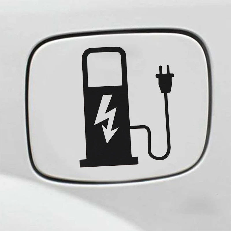 12*10cm EV Electric Vehicle Car Sticker Decal Funny Truck Battery ...