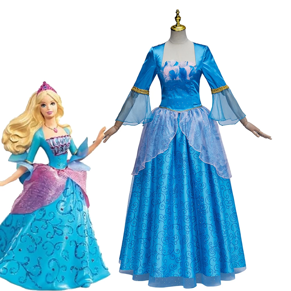Princess Cosplay Rosella Costume Women's Blue Dress Stage Performance ...