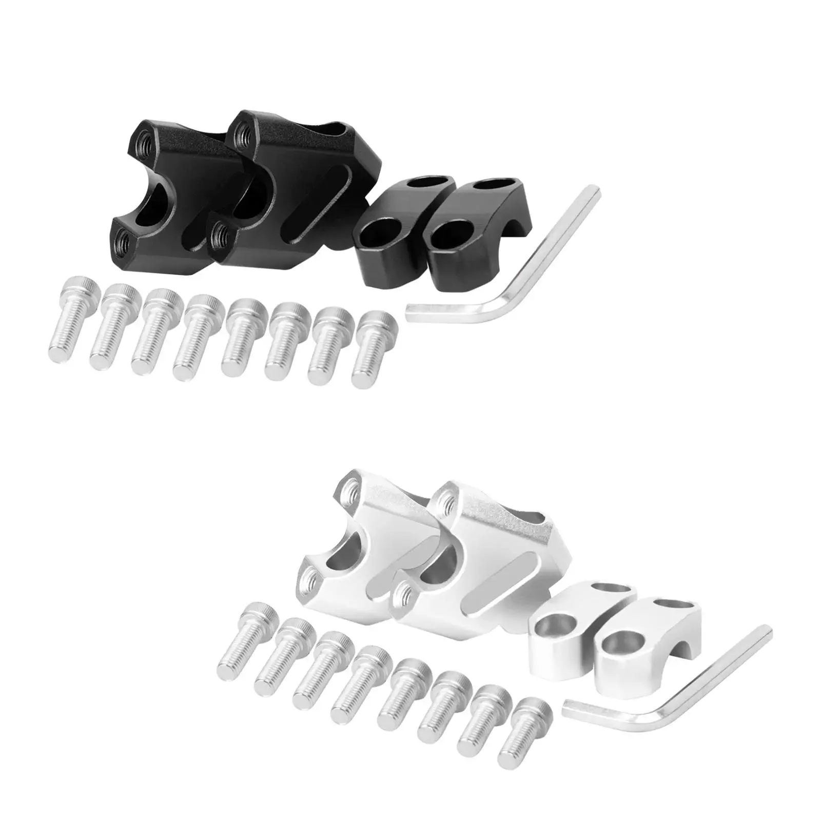 Motorcycle-Handlebar-Risers-Mount-Clamps-38mm-Height-Bar-Brackets ...