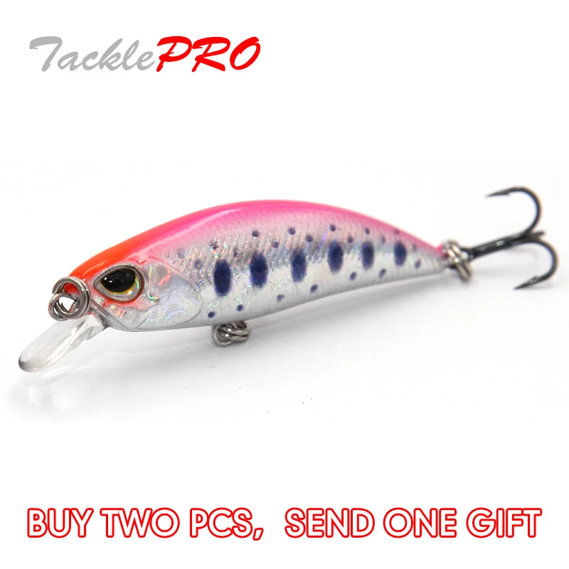 TacklePRO M51 Jerkbait Small Minnow Wobblers Hard Bait Sinking Lures Trout Lake 4g 5cm Crank ...