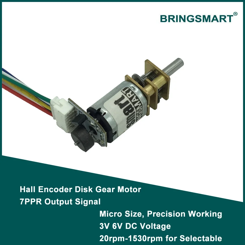 Bringsmart Encoder Motor Code Disk High Speed DC Gear Motor Adjuste ...