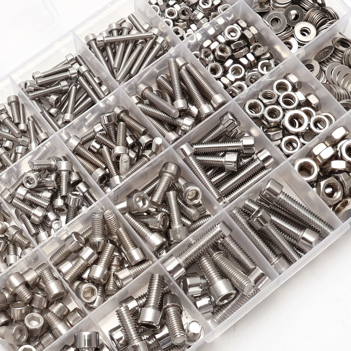 850 PCS Stainless Steel Hexagon Nut and Bolt Combination Set ...